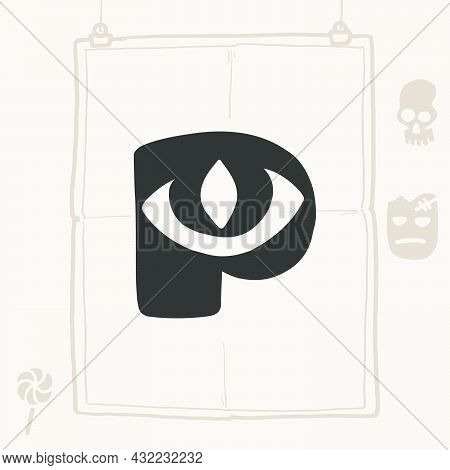P Letter Logo Eye. Vector & Photo (Free Trial) | Bigstock