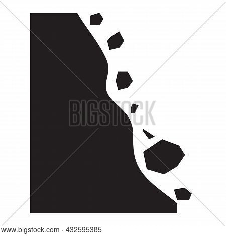 Falling Rock Icon On Vector & Photo (Free Trial) | Bigstock