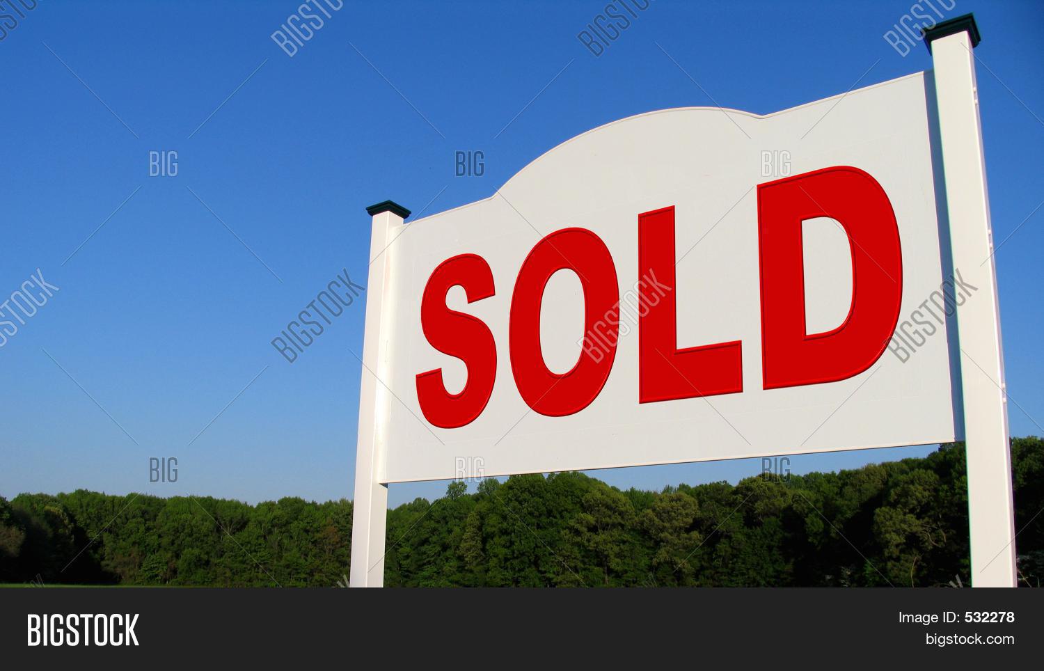Real Estate Sold Sign Image & Photo | Bigstock