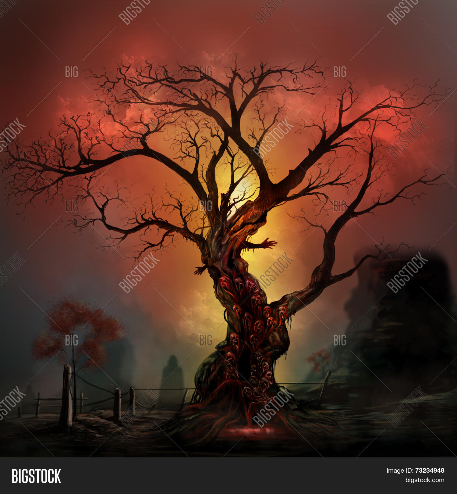 Scary Horror Tree Image & Photo (Free Trial) | Bigstock