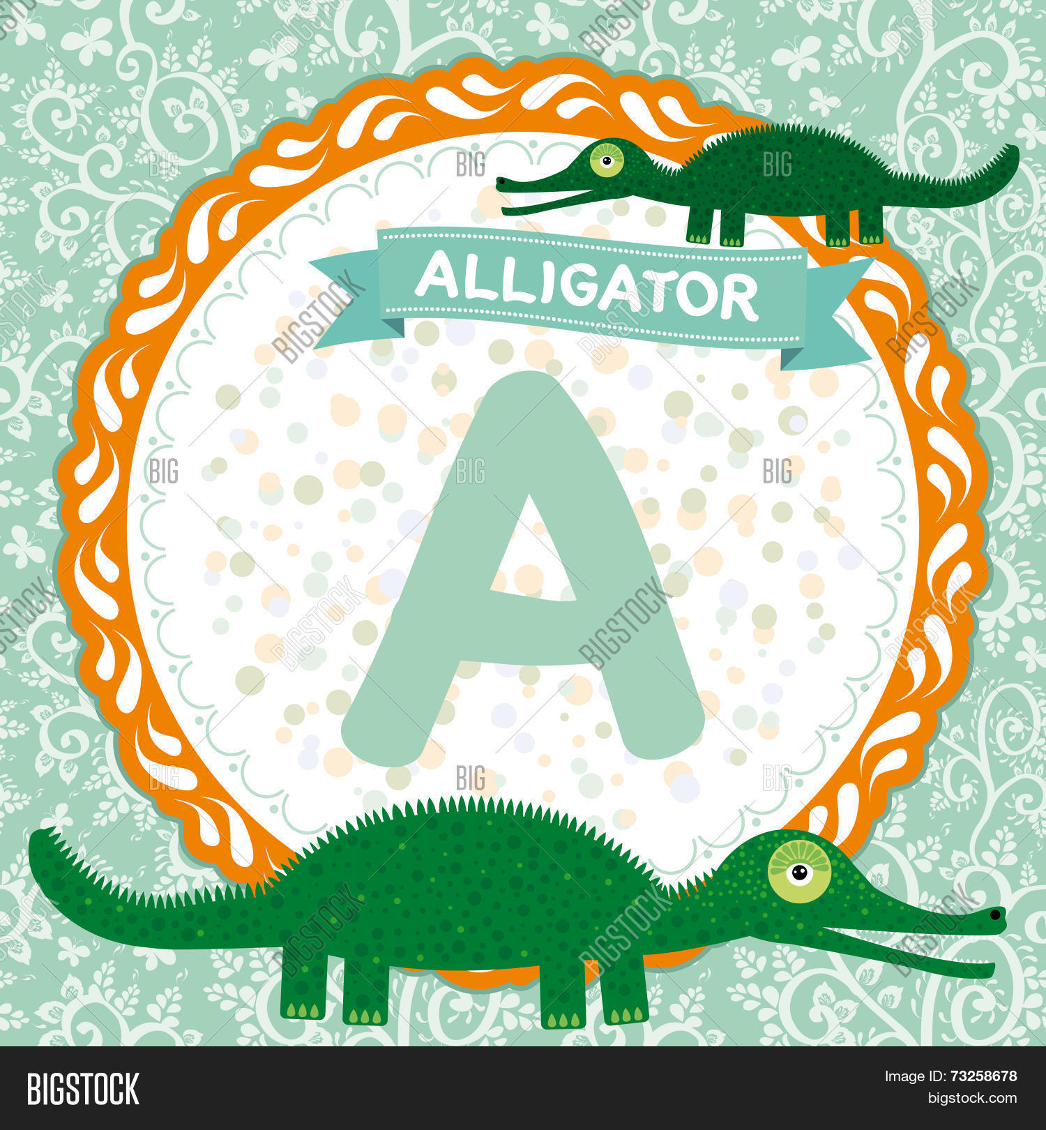 Abc Animals Alligator Vector & Photo (Free Trial) | Bigstock