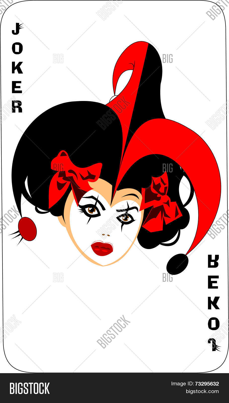 Joker Woman Card New. Vector & Photo (Free Trial) | Bigstock