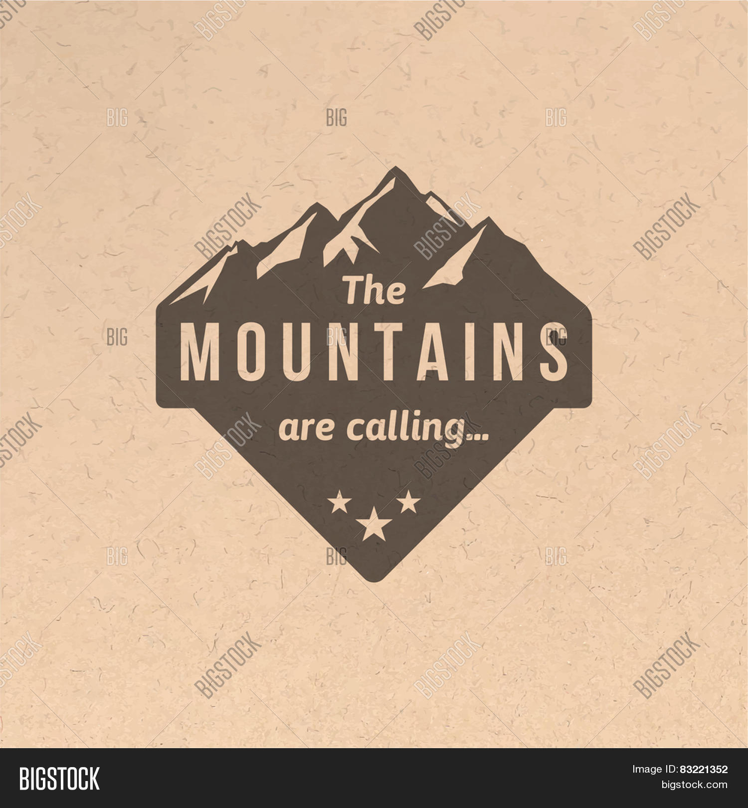 Mountain Label Type Vector & Photo (Free Trial) | Bigstock