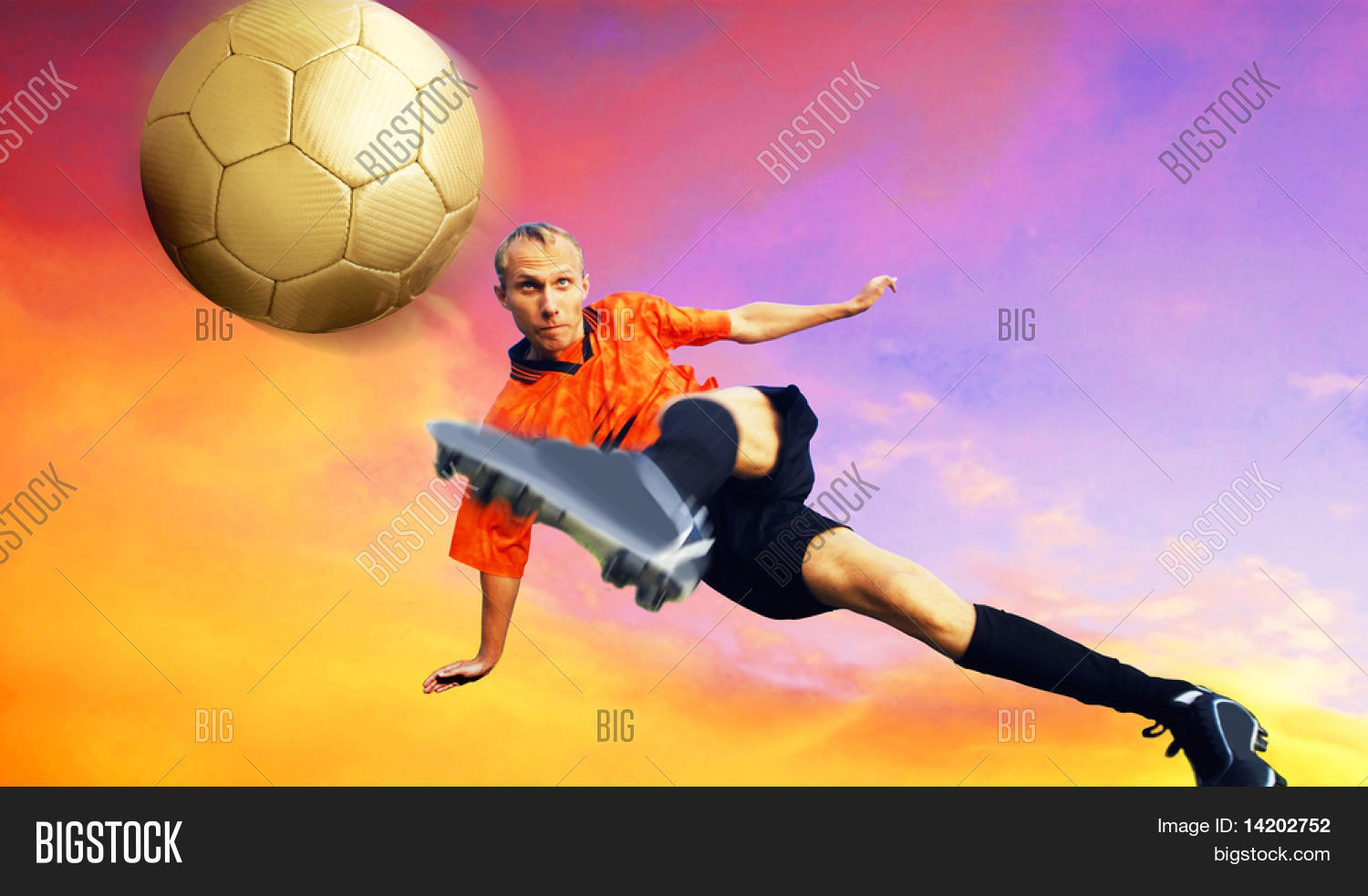 Shoot Football Player Image & Photo (Free Trial) | Bigstock