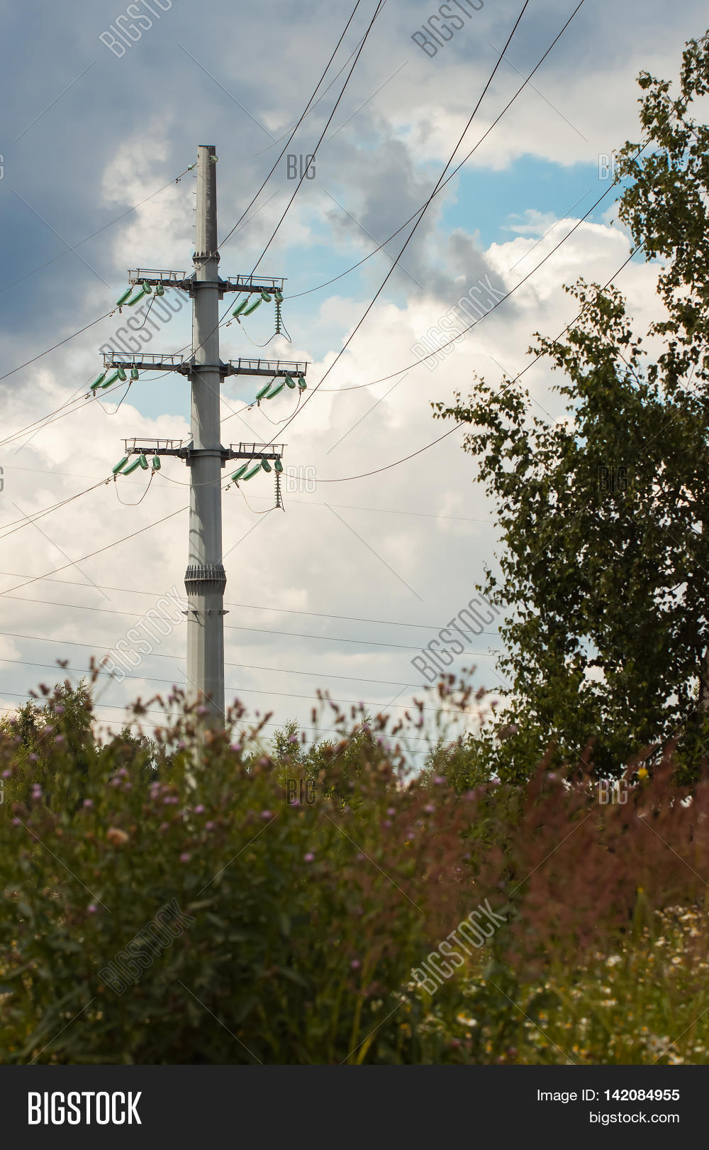 Power Line Structure Image & Photo (Free Trial) | Bigstock