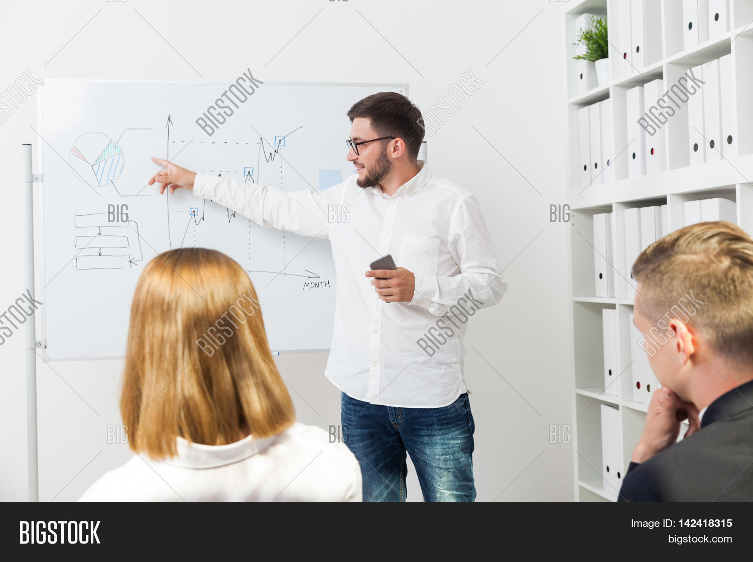 Man Pointing Graph Image & Photo (Free Trial) | Bigstock