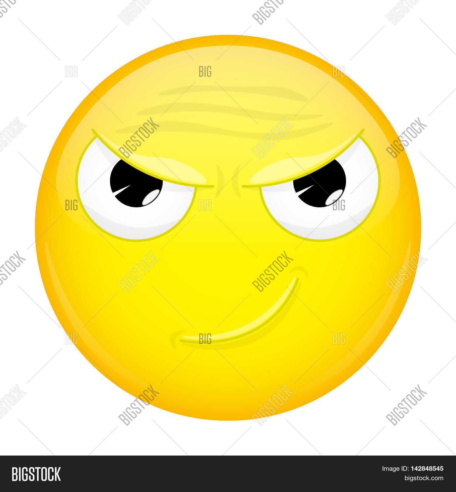 Smirk Emoji. Sly Image & Photo (Free Trial) | Bigstock