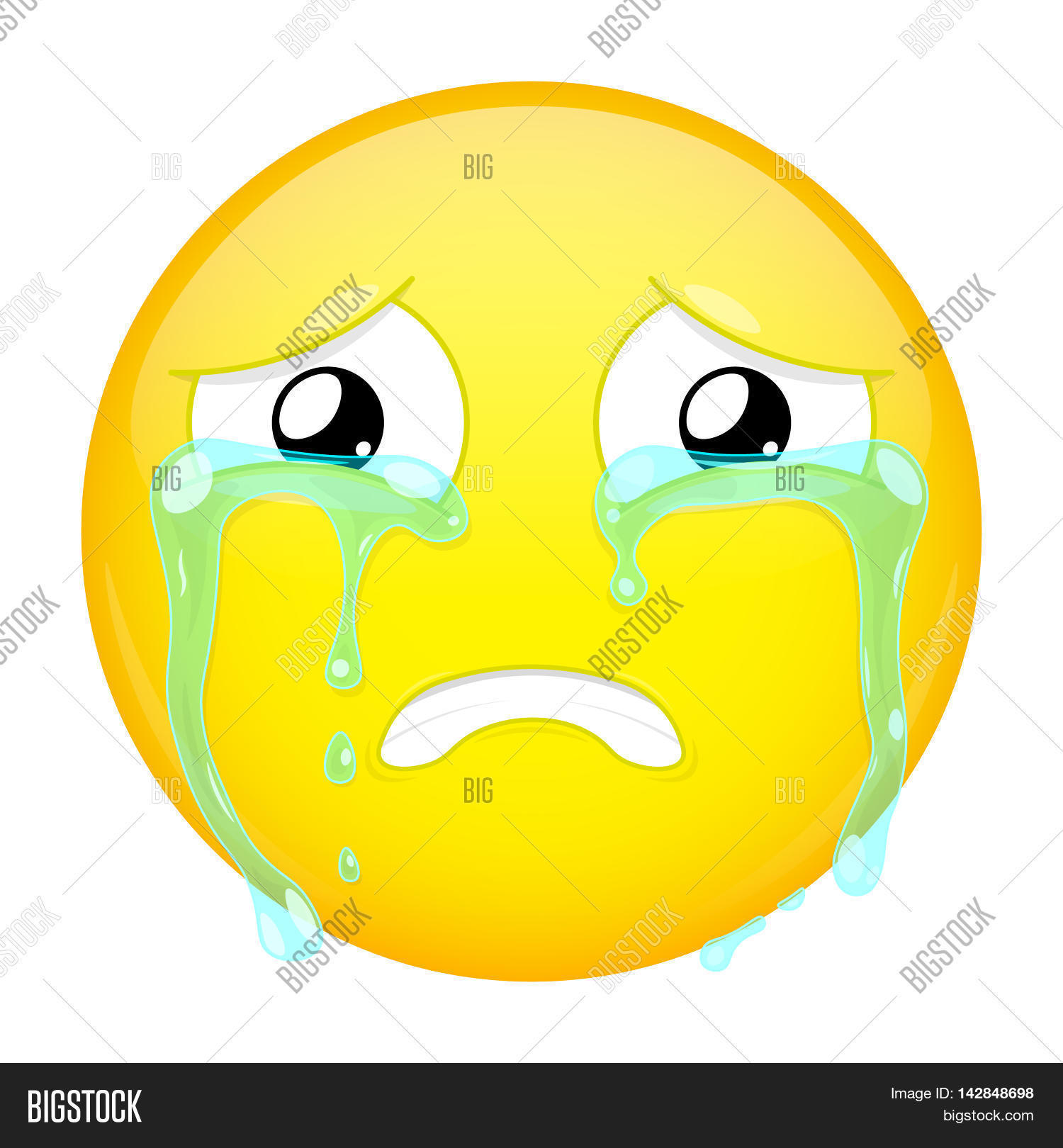 Sad Crying Emoji. Bad Image & Photo (Free Trial) | Bigstock