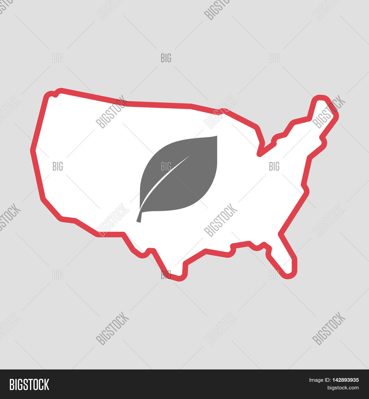 Isolated Line Art Usa Vector & Photo (Free Trial) | Bigstock