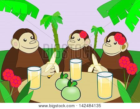 Three Monkeys Sitting Image & Photo (Free Trial) | Bigstock