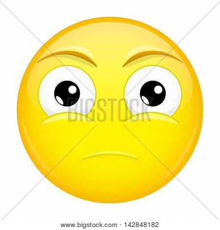 Boring Face Emoticon