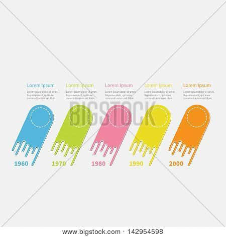 Five Step Timeline Vector & Photo (Free Trial) | Bigstock