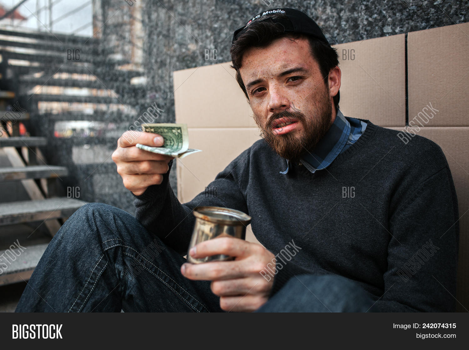 Picture Homeless Man Image & Photo (Free Trial) | Bigstock