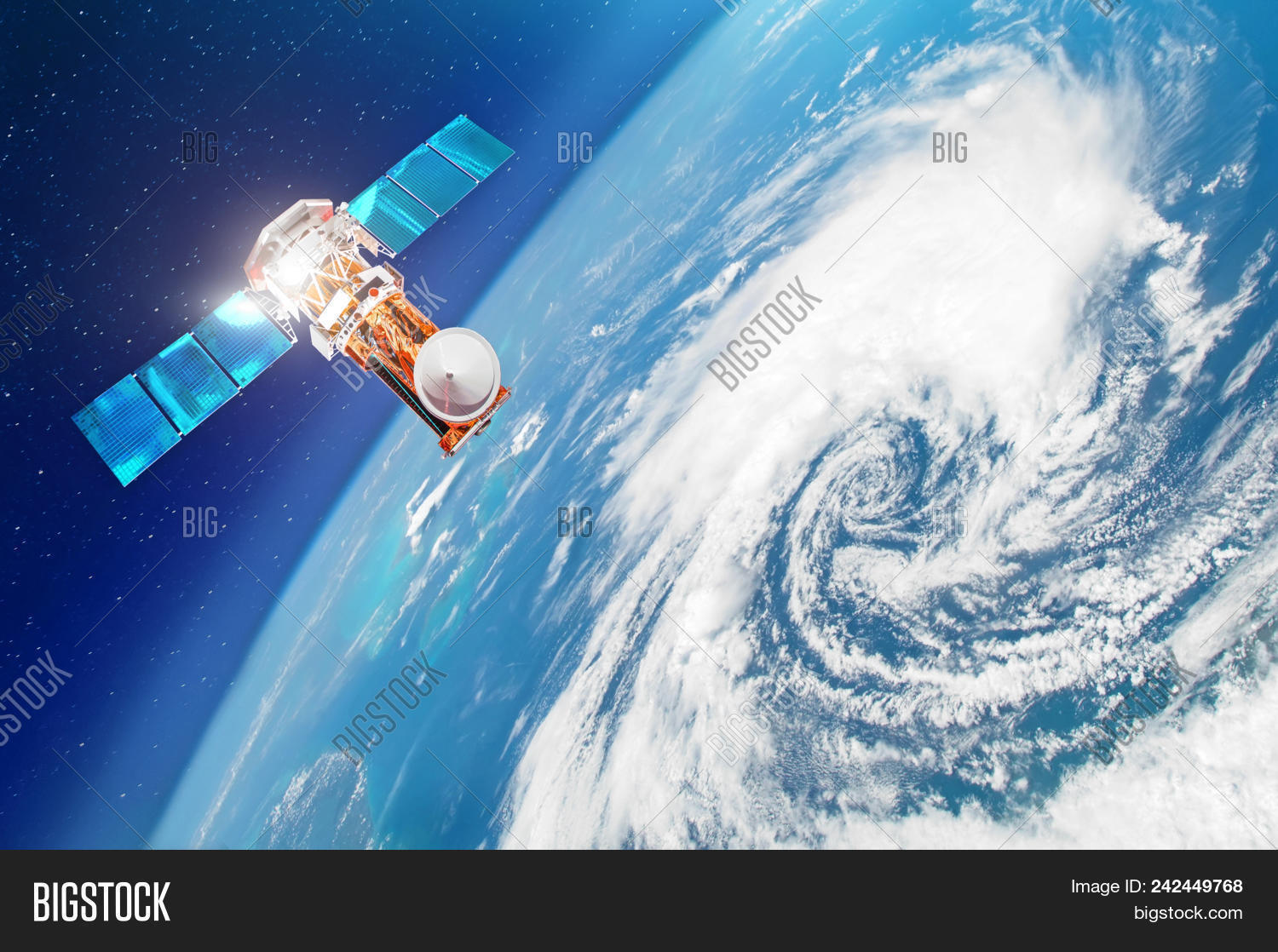 Satellite Above Earth Image & Photo (Free Trial) | Bigstock