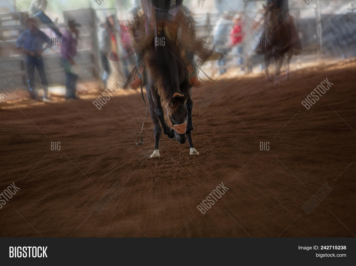 Cowboy Riding Bucking Image & Photo (Free Trial) | Bigstock