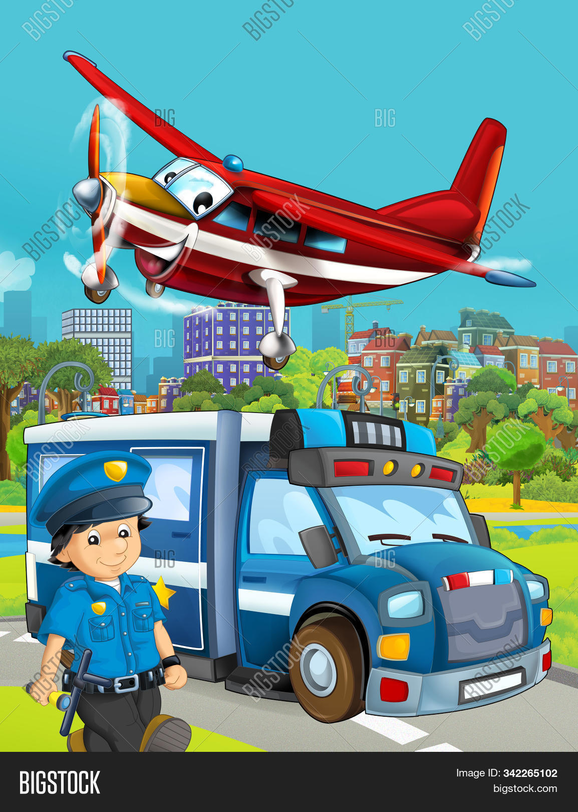Cartoon Scene Police Image & Photo (Free Trial) | Bigstock