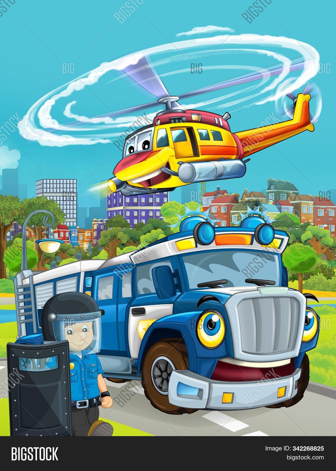 Cartoon Scene Police Image & Photo (Free Trial) | Bigstock