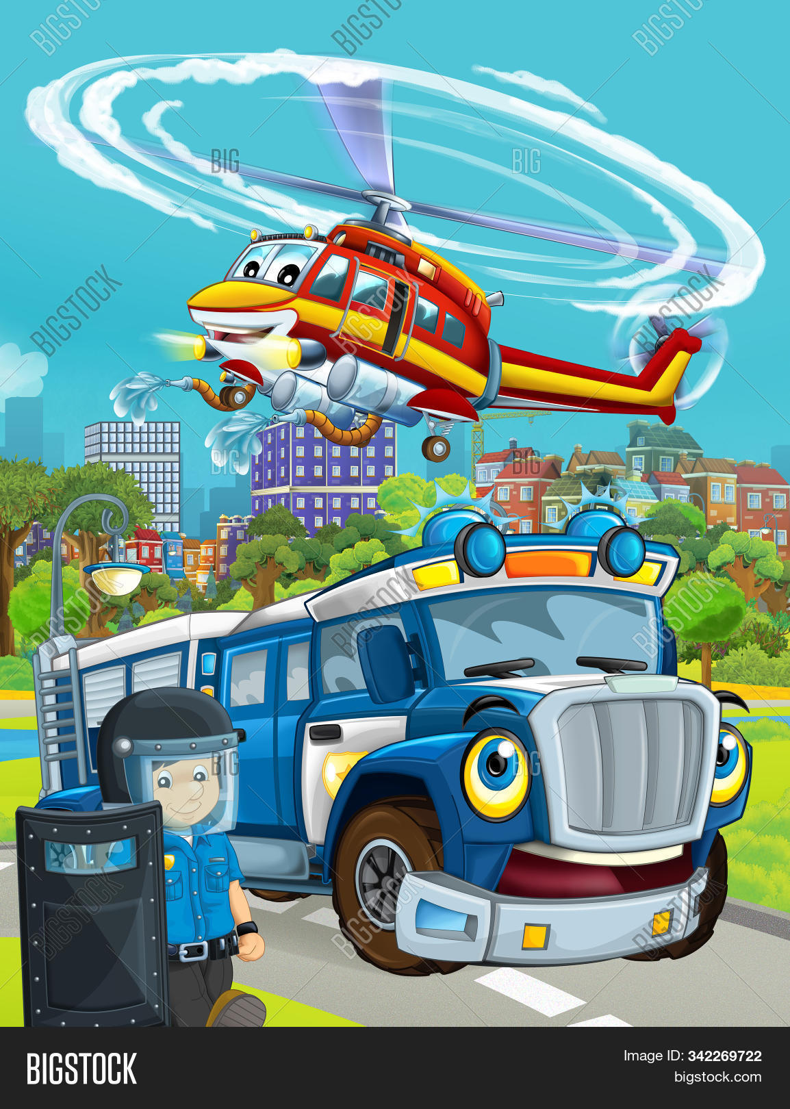 Cartoon Scene Police Image & Photo (Free Trial) | Bigstock