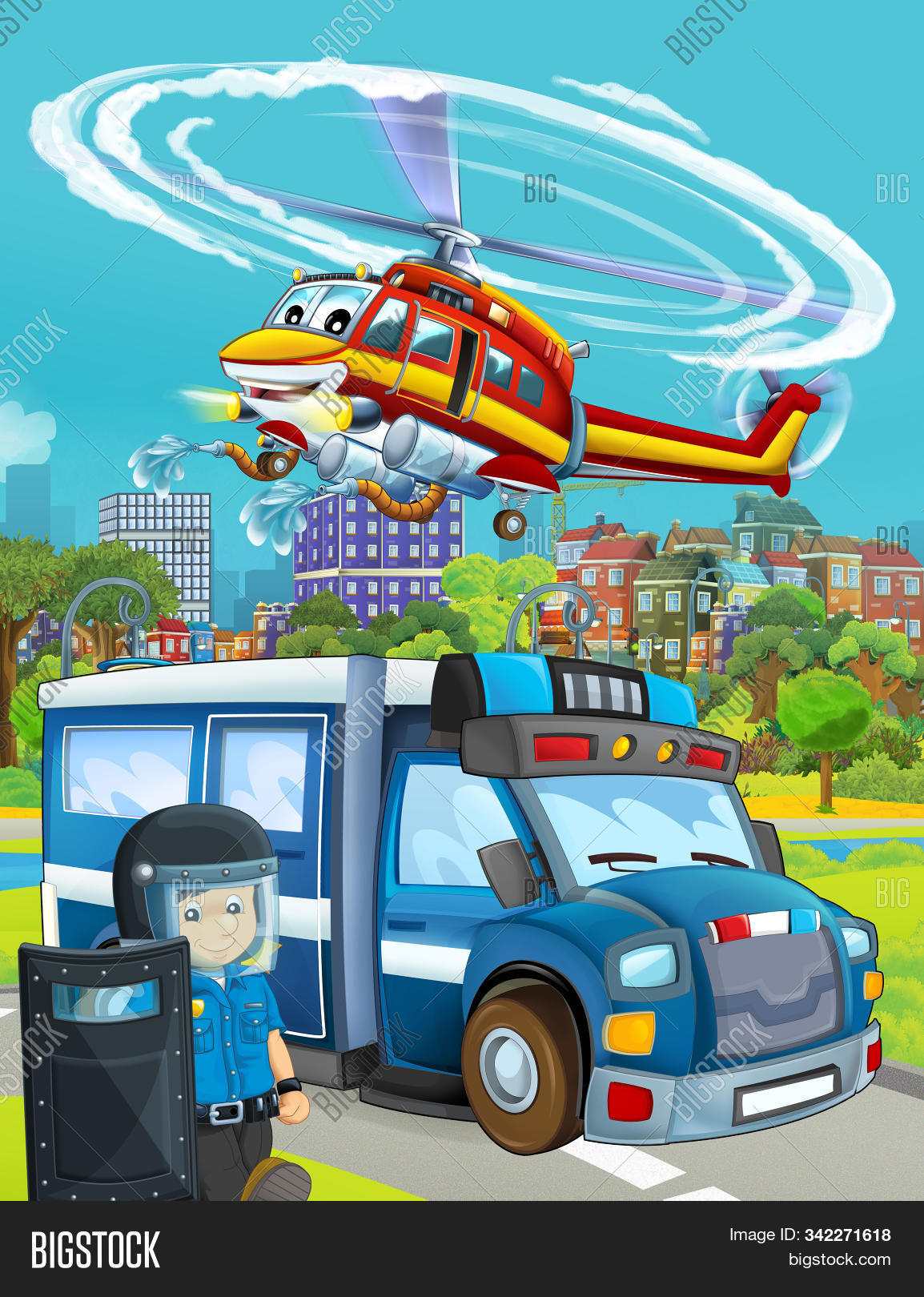 Cartoon Scene Police Image & Photo (Free Trial) | Bigstock