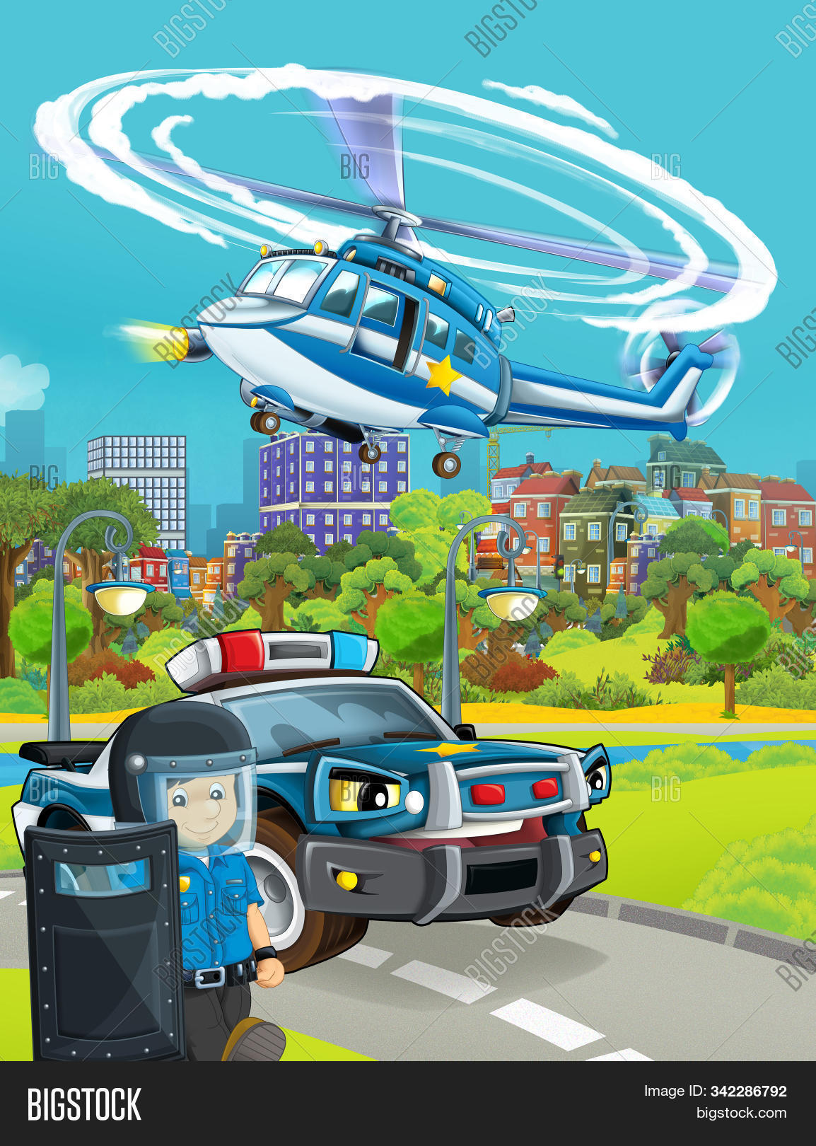 Cartoon Scene Police Image & Photo (Free Trial) | Bigstock