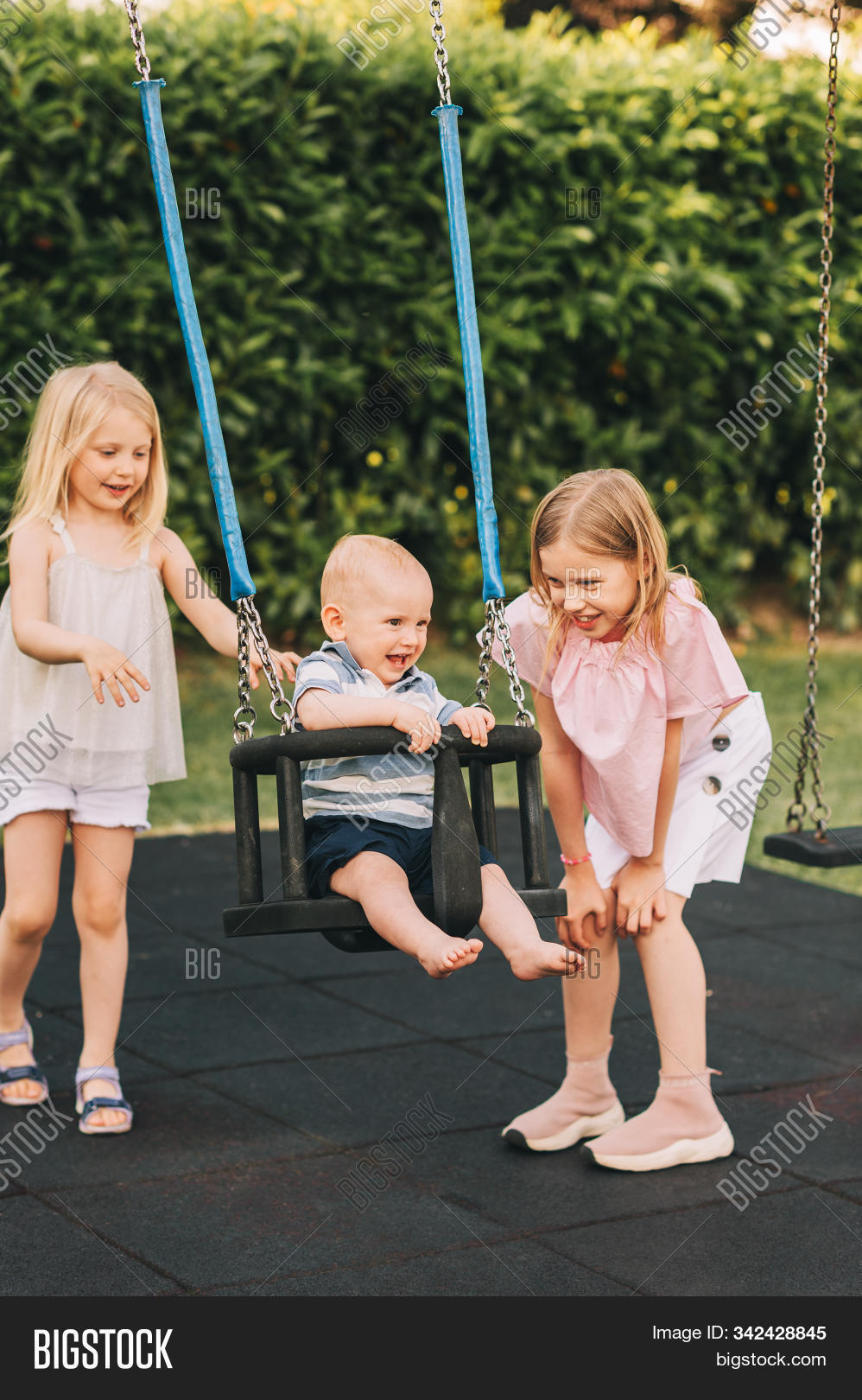 Family 3 Kids Playing Image & Photo (Free Trial) | Bigstock