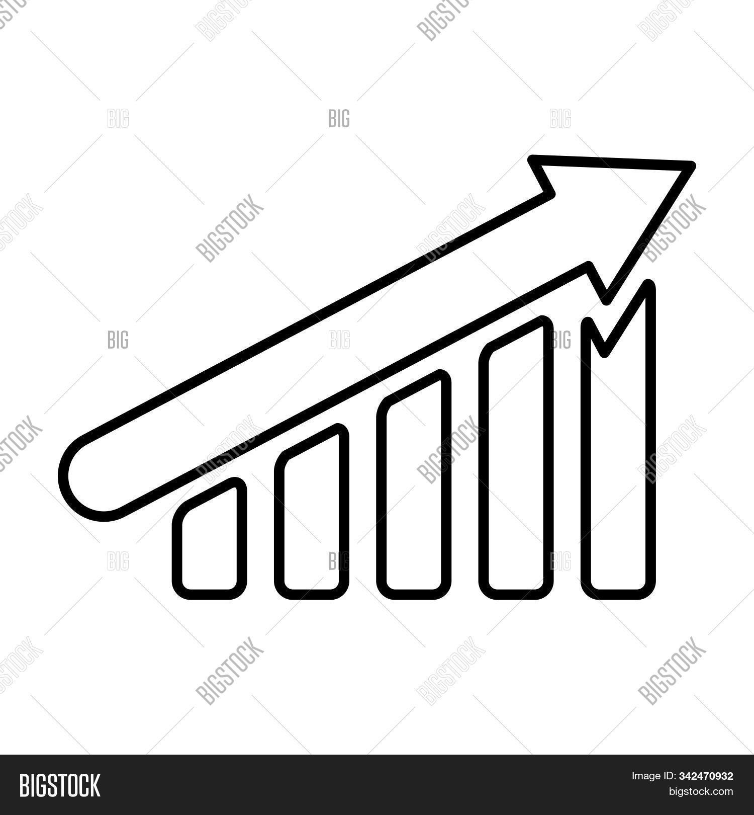Growth Graph Outline Vector & Photo (Free Trial) | Bigstock