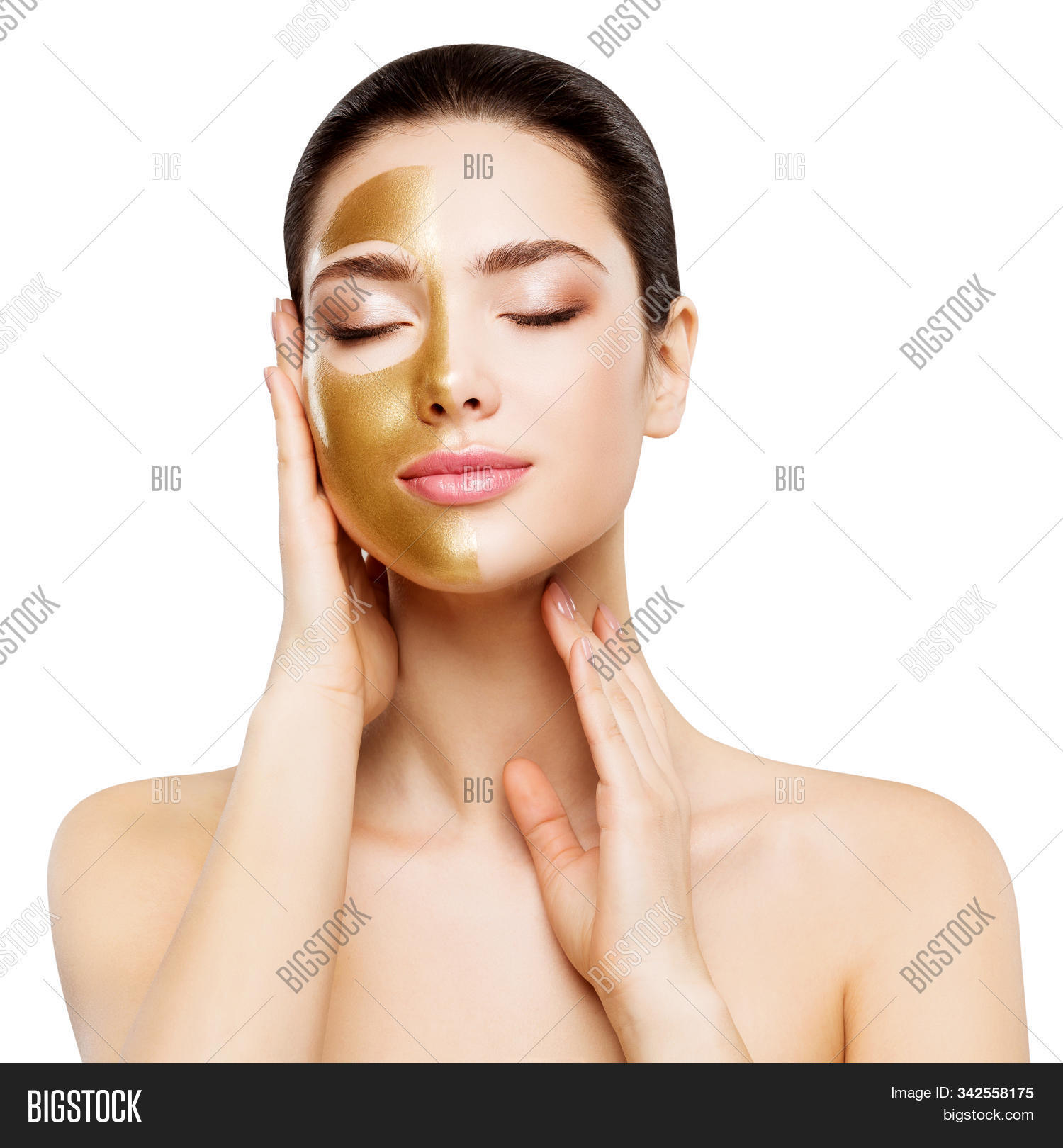 Woman Beauty Gold Mask Image & Photo (Free Trial) | Bigstock