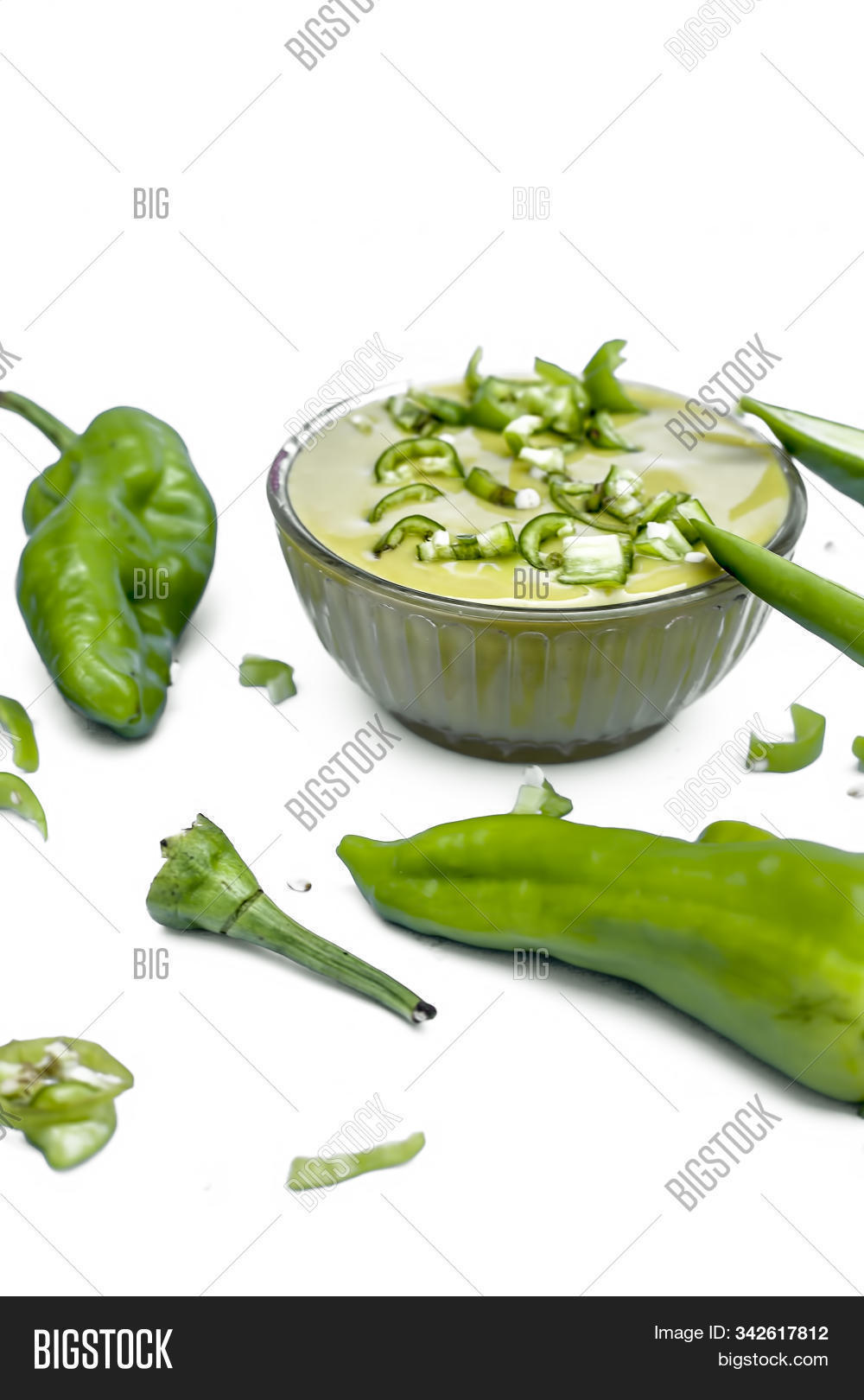 Raw Cut Green Chili Image & Photo (Free Trial) | Bigstock