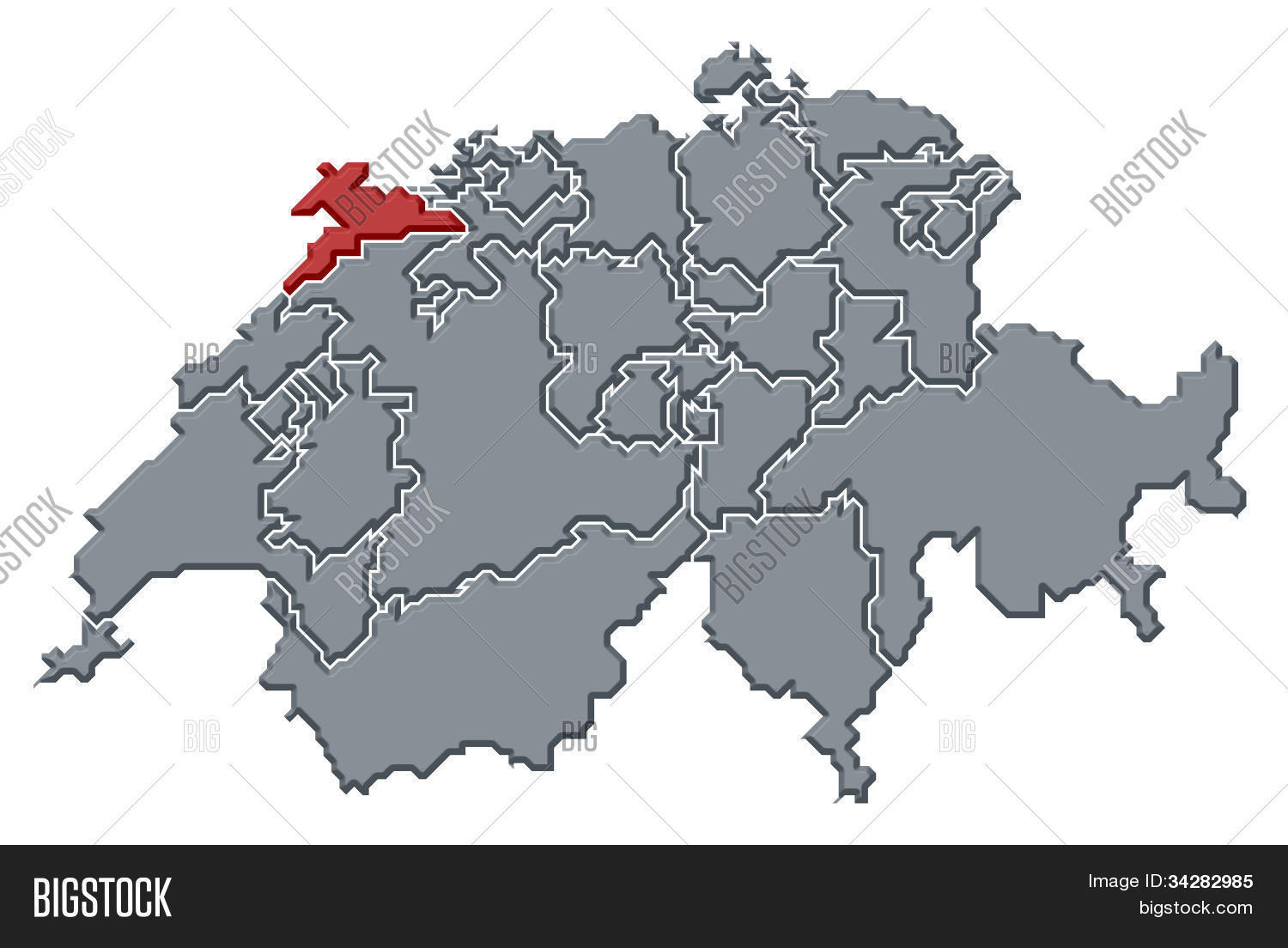 Map Swizerland, Jura Image & Photo (Free Trial) | Bigstock