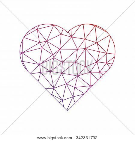 Low Poly Net Heart. Vector & Photo (Free Trial) | Bigstock