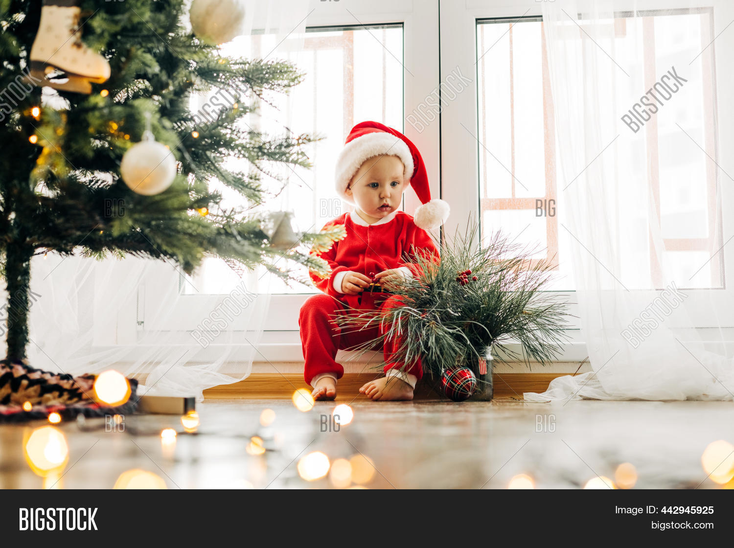 Cute Baby Under Tree Image & Photo (Free Trial) | Bigstock