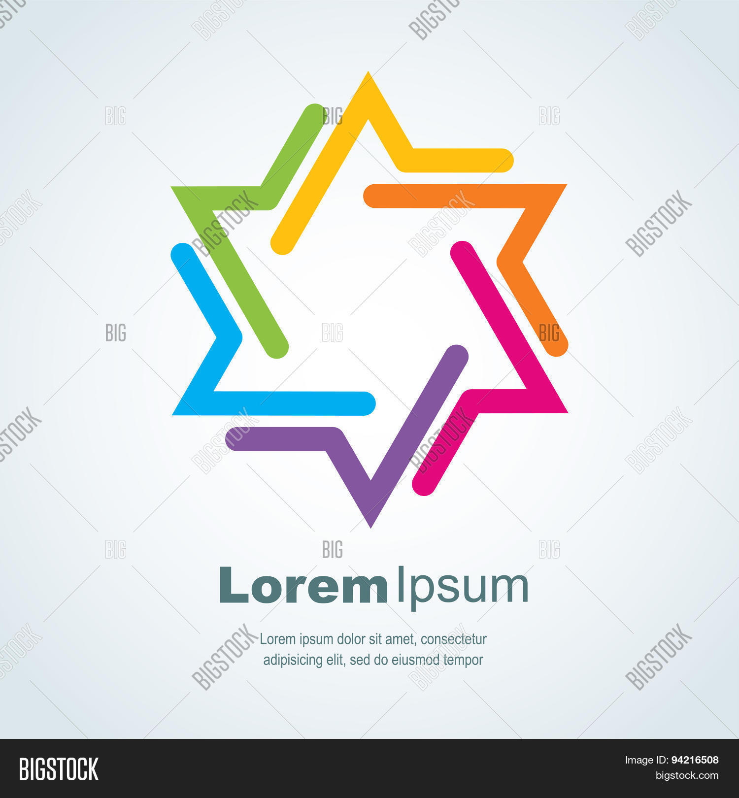 Jewish Sign Colorful Vector & Photo (Free Trial) | Bigstock
