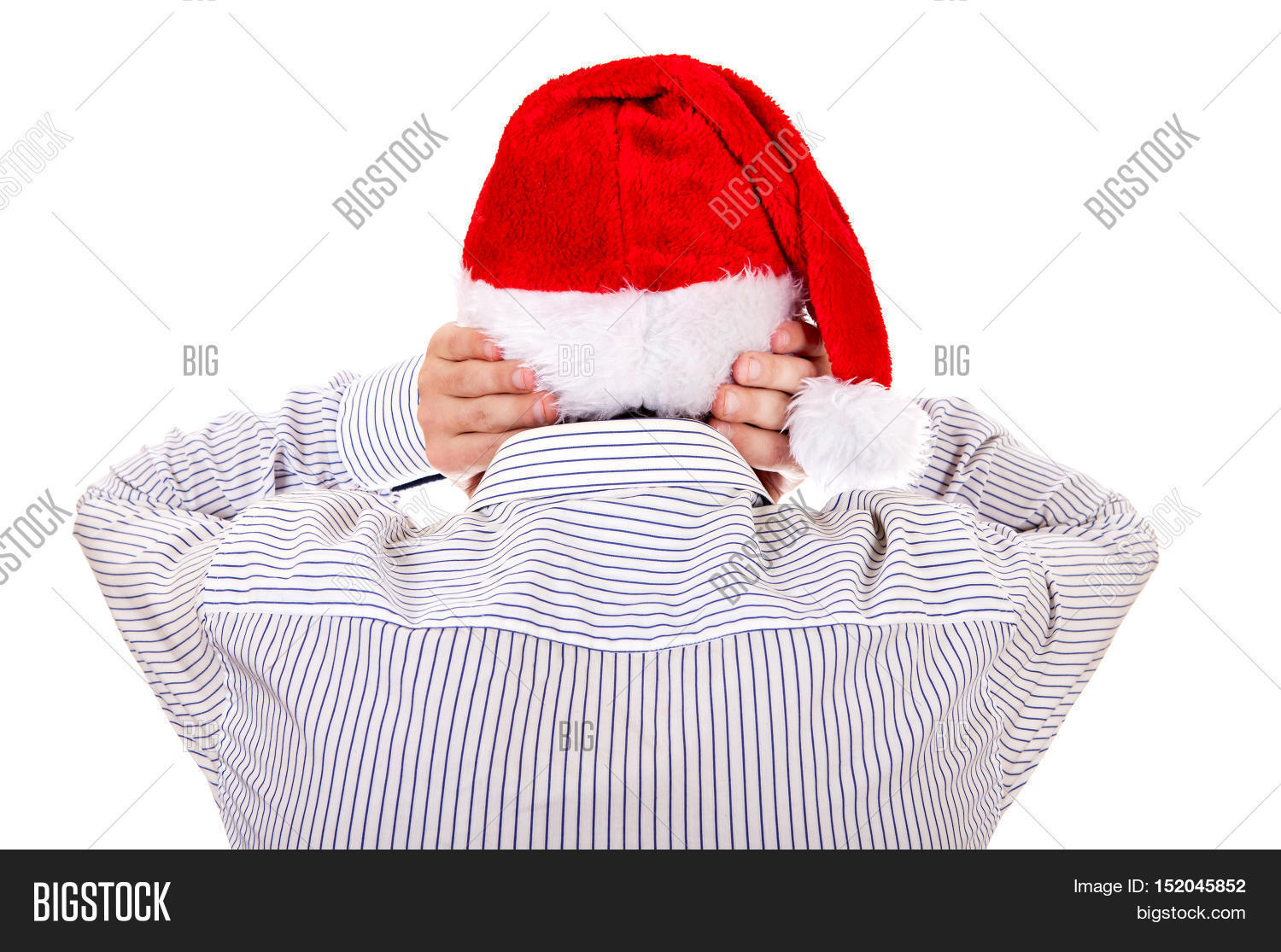 Rear View Man Santa Image & Photo (Free Trial) | Bigstock