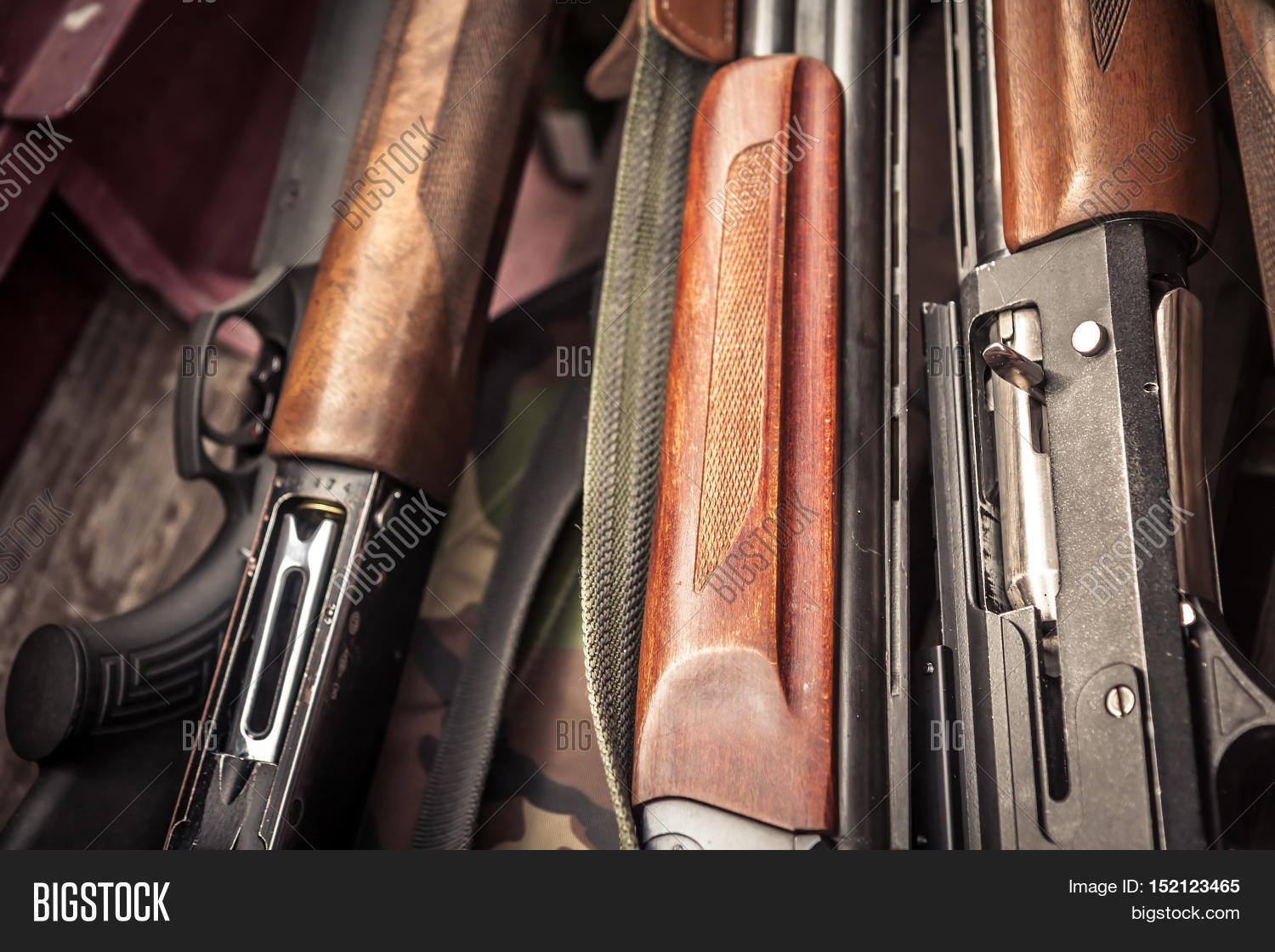 Hunting Stacked Guns Image & Photo (Free Trial) | Bigstock
