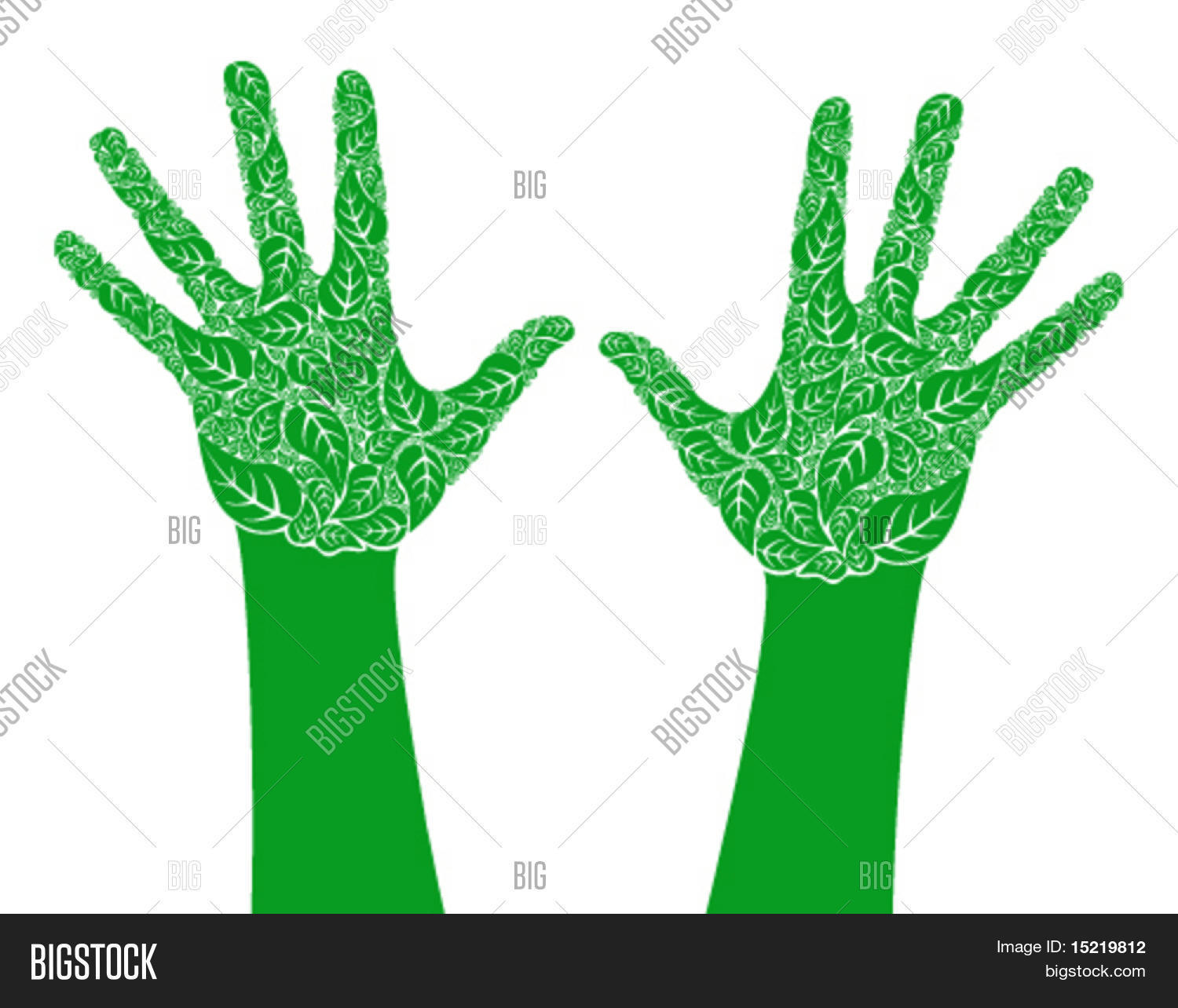 Eco Hands Made Leaf Vector & Photo (Free Trial) | Bigstock