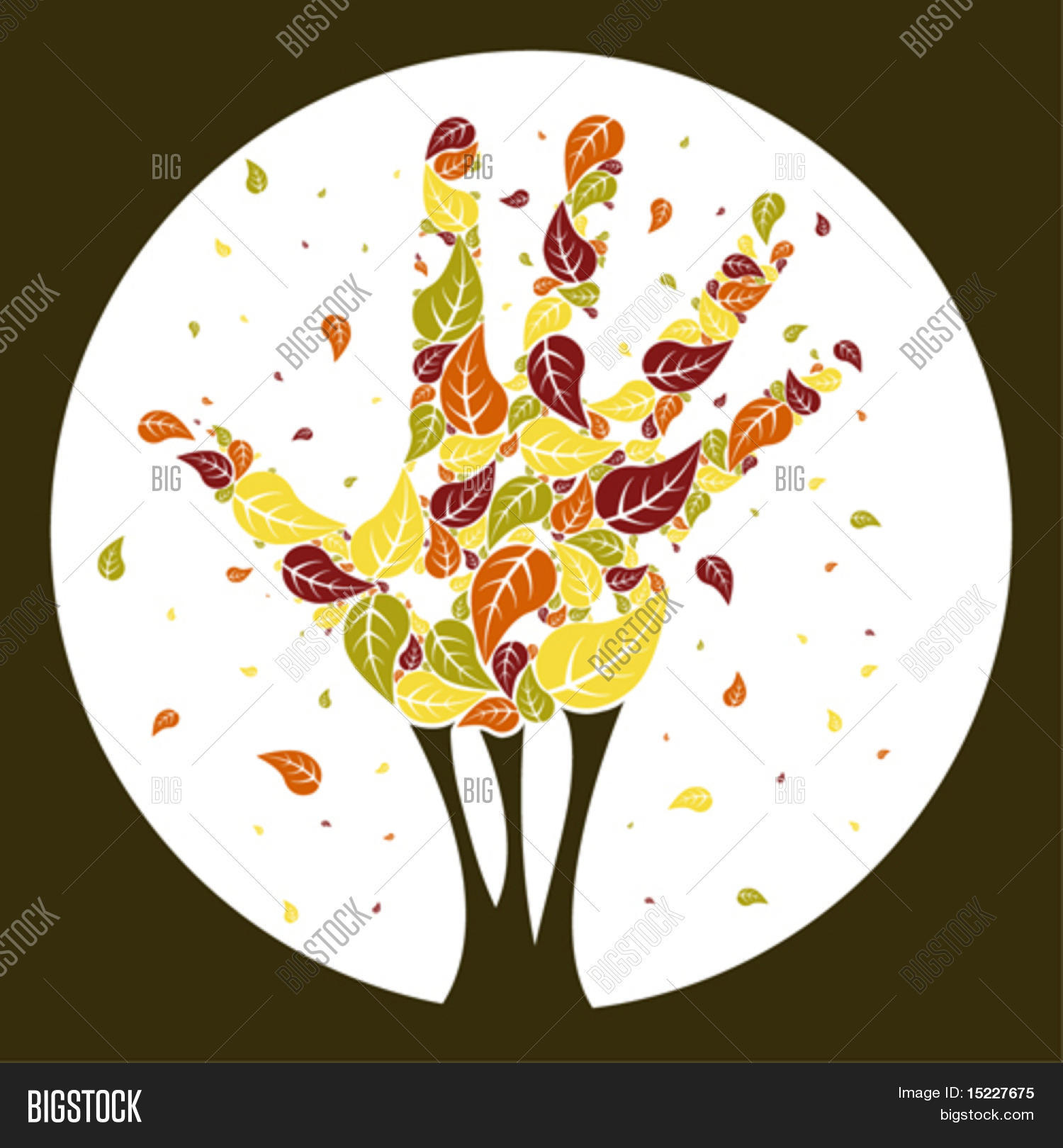 Leaves Falling Hand Vector & Photo (Free Trial) | Bigstock