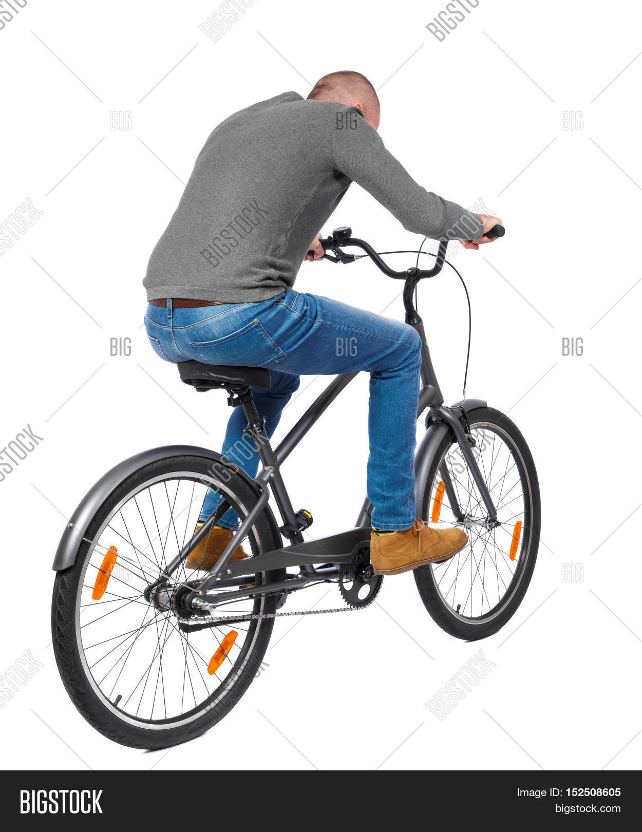 Back View Man Bicycle Image & Photo (Free Trial) | Bigstock
