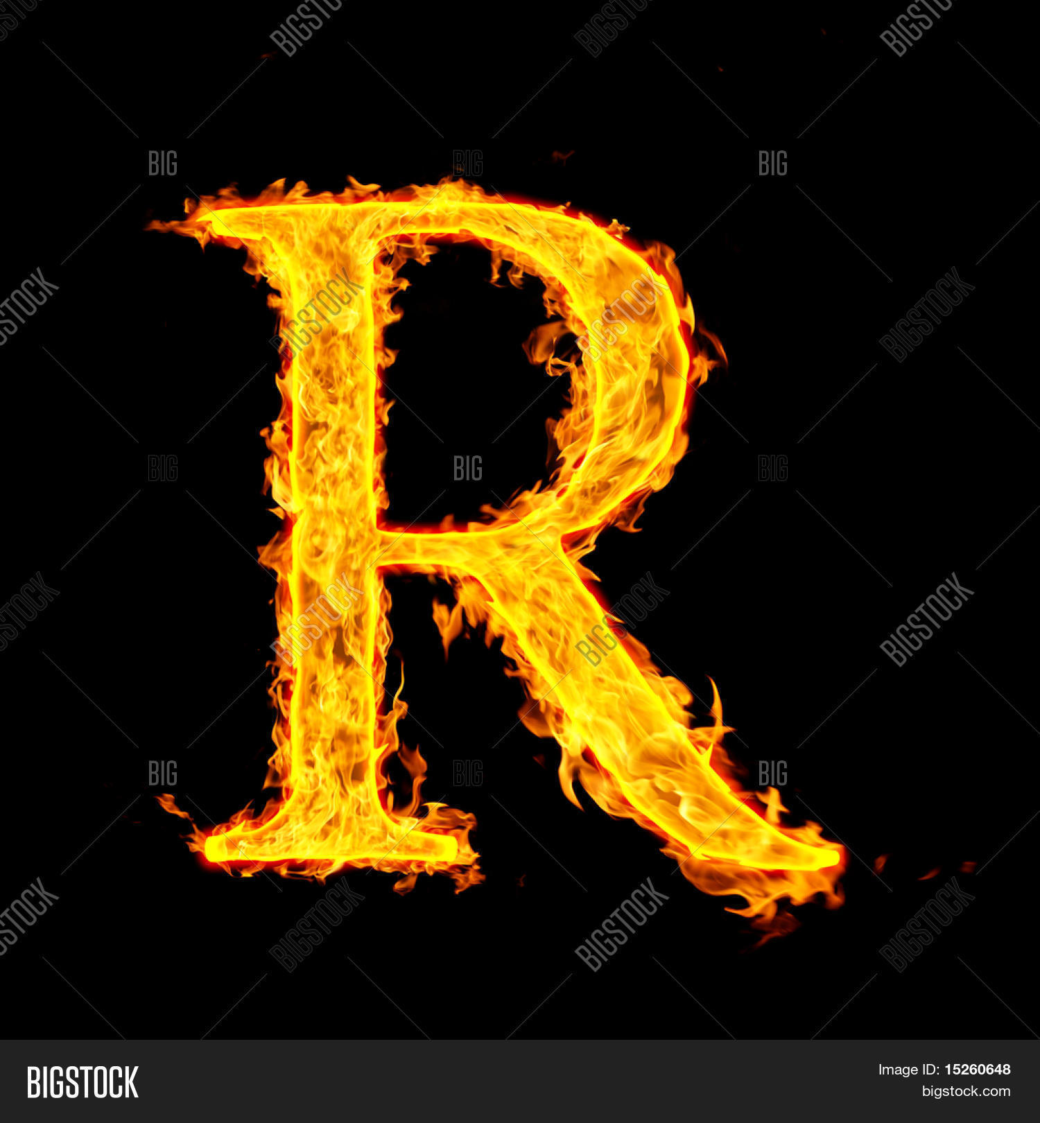 R ,fire Letter Image & Photo (Free Trial) | Bigstock
