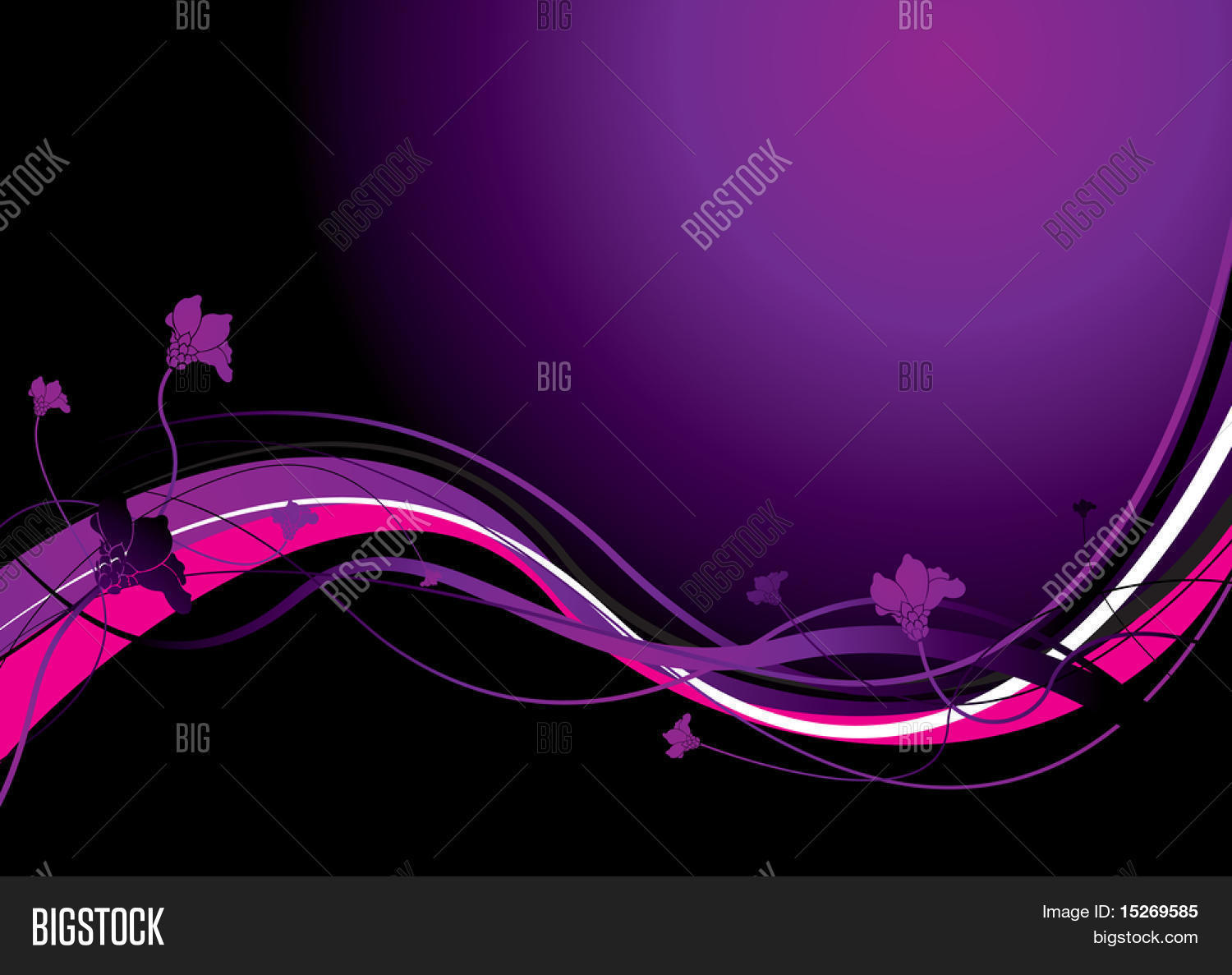 Flowing Floral Vector & Photo (Free Trial) | Bigstock