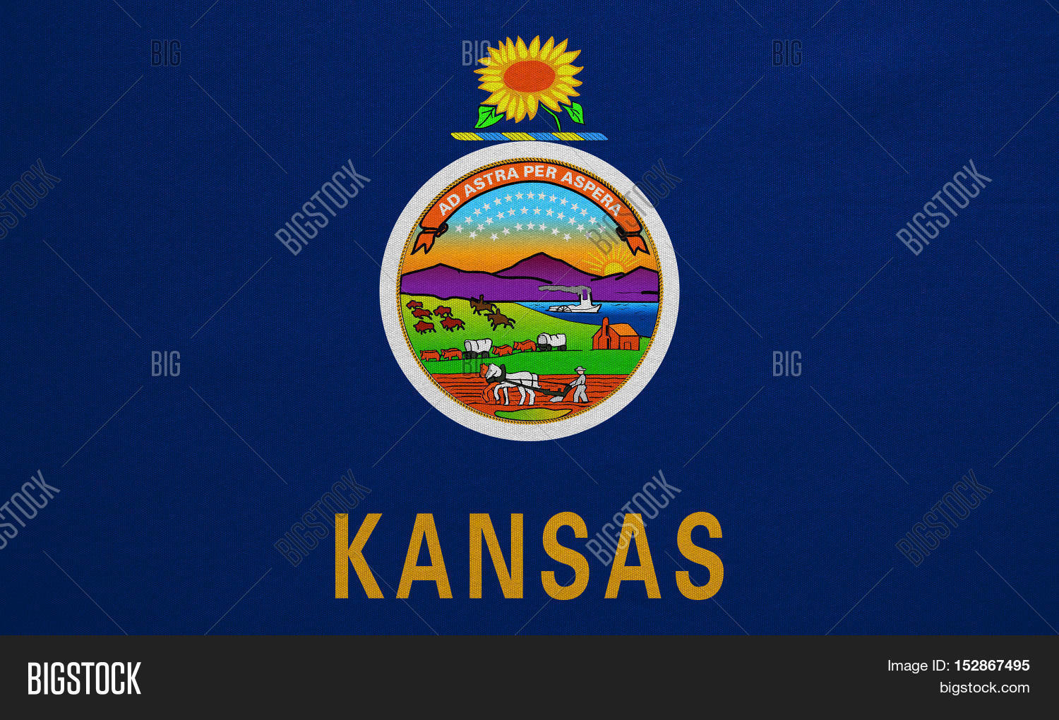 Flag US State Kansas. Image & Photo (Free Trial) | Bigstock