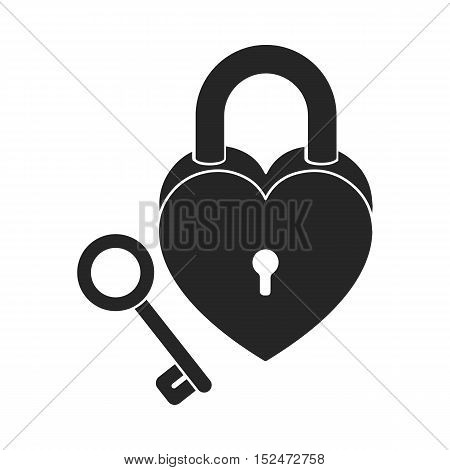 Lock Key Icon Black Vector & Photo (Free Trial) | Bigstock