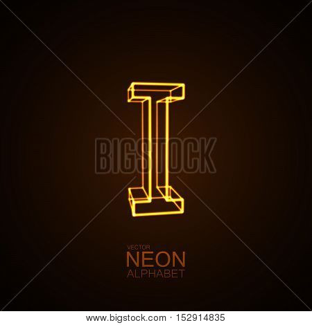 Neon 3D Letter . Vector & Photo (Free Trial) | Bigstock