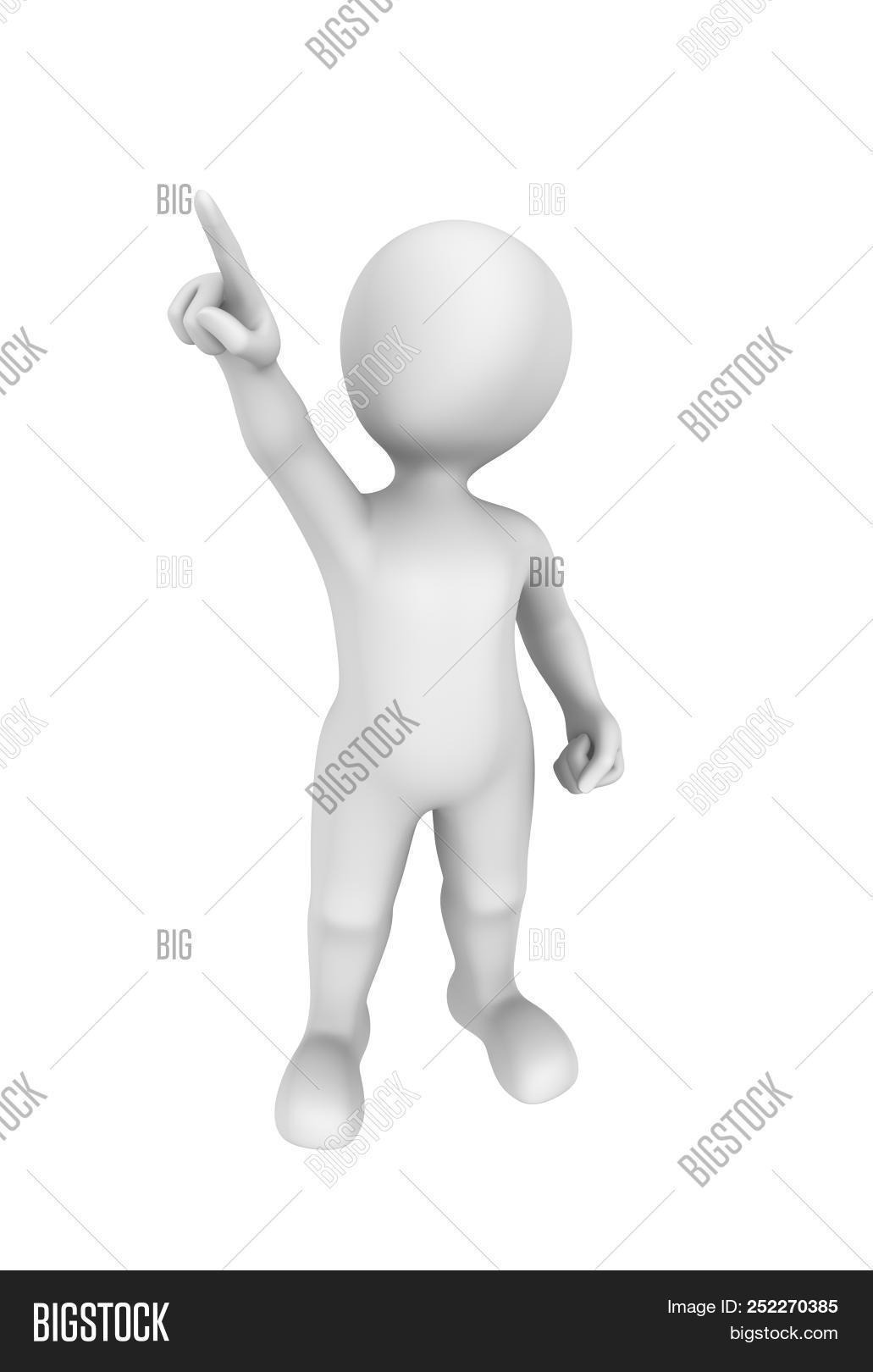 3d Man Pointing Finger Image & Photo (Free Trial) | Bigstock
