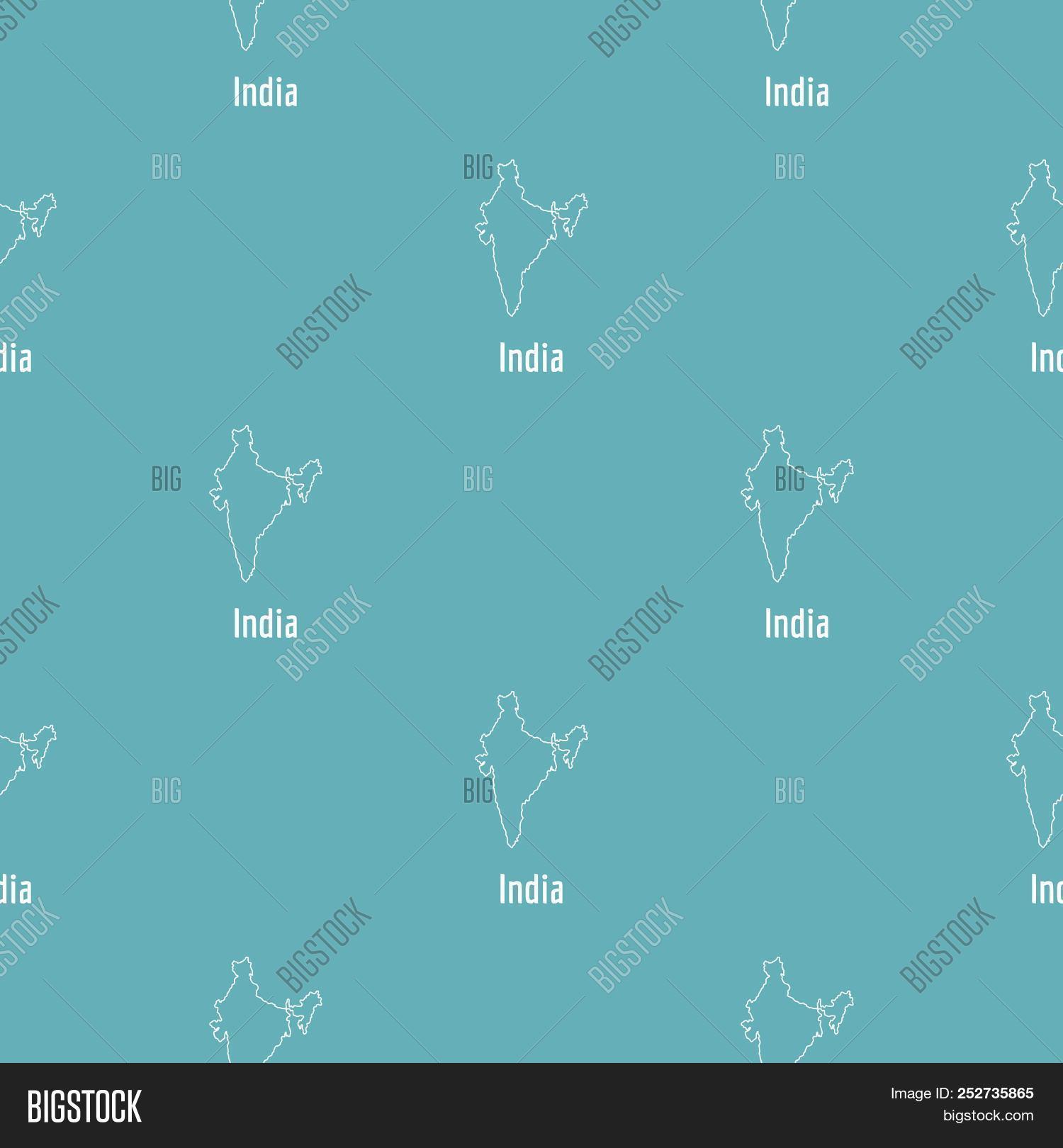India Map Thin Line. Image & Photo (Free Trial) | Bigstock