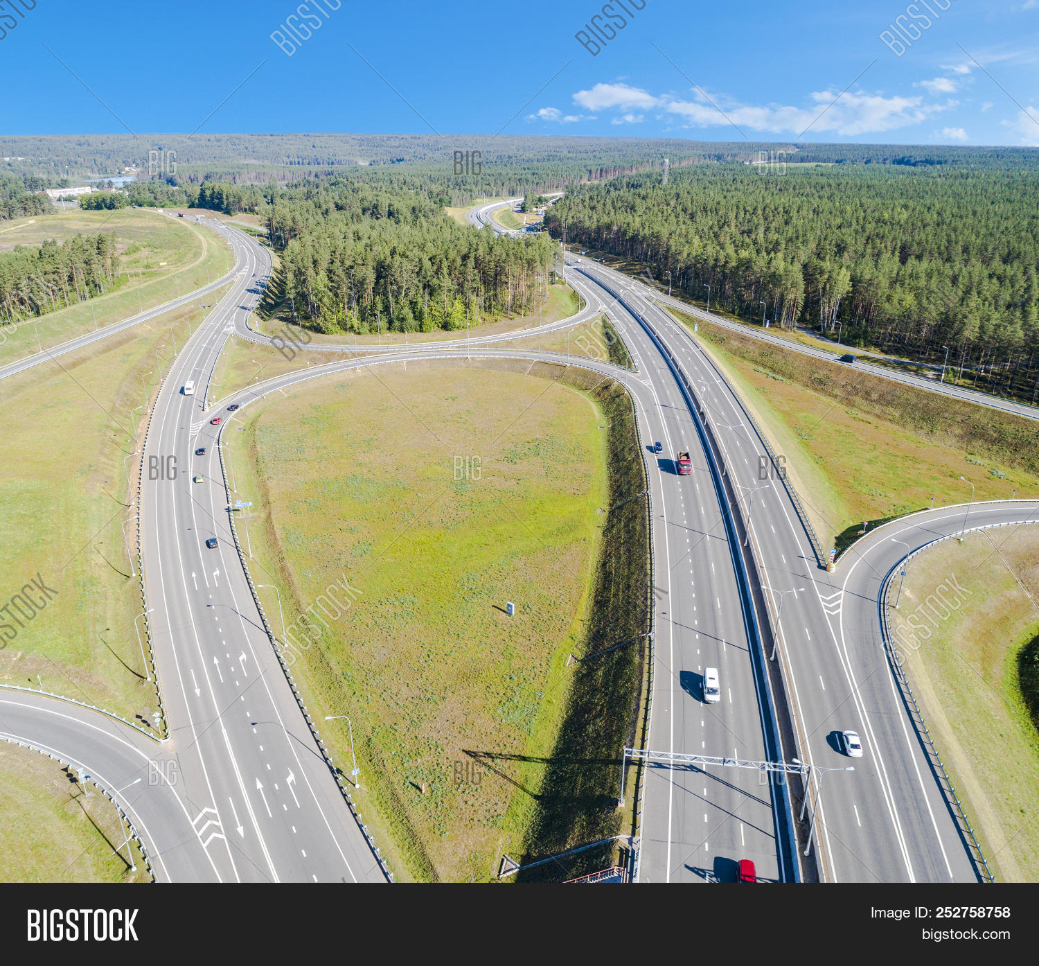 Aerial View Highway Image & Photo (Free Trial) | Bigstock