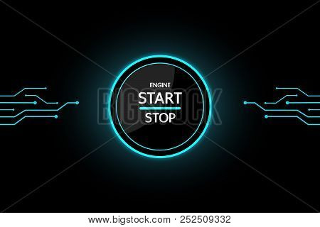 Car Start Button On Vector & Photo (Free Trial) | Bigstock