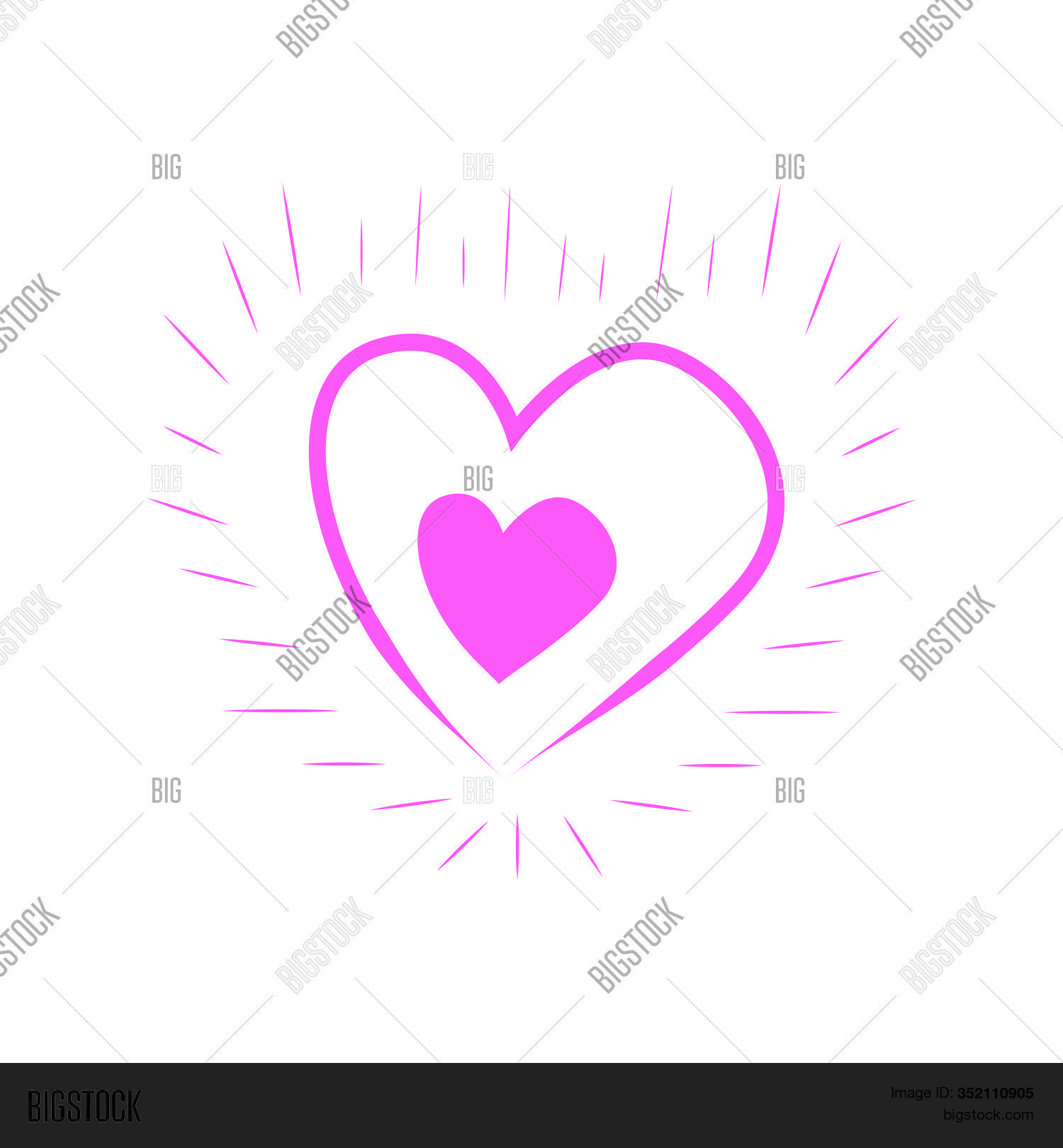 Vector Heart Outline Vector & Photo (Free Trial) | Bigstock