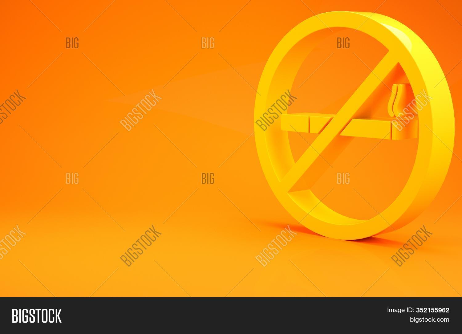 Yellow No Smoking Icon Image & Photo (Free Trial) | Bigstock