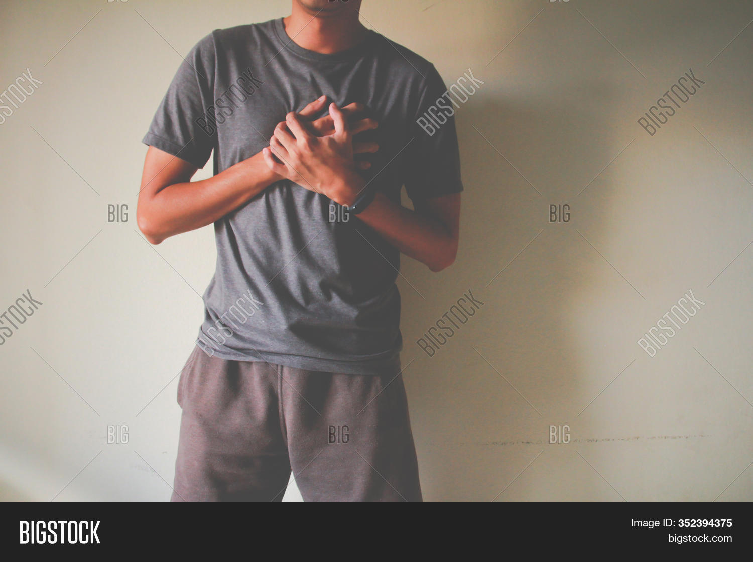 Man Suffering Chest Image & Photo (Free Trial) | Bigstock