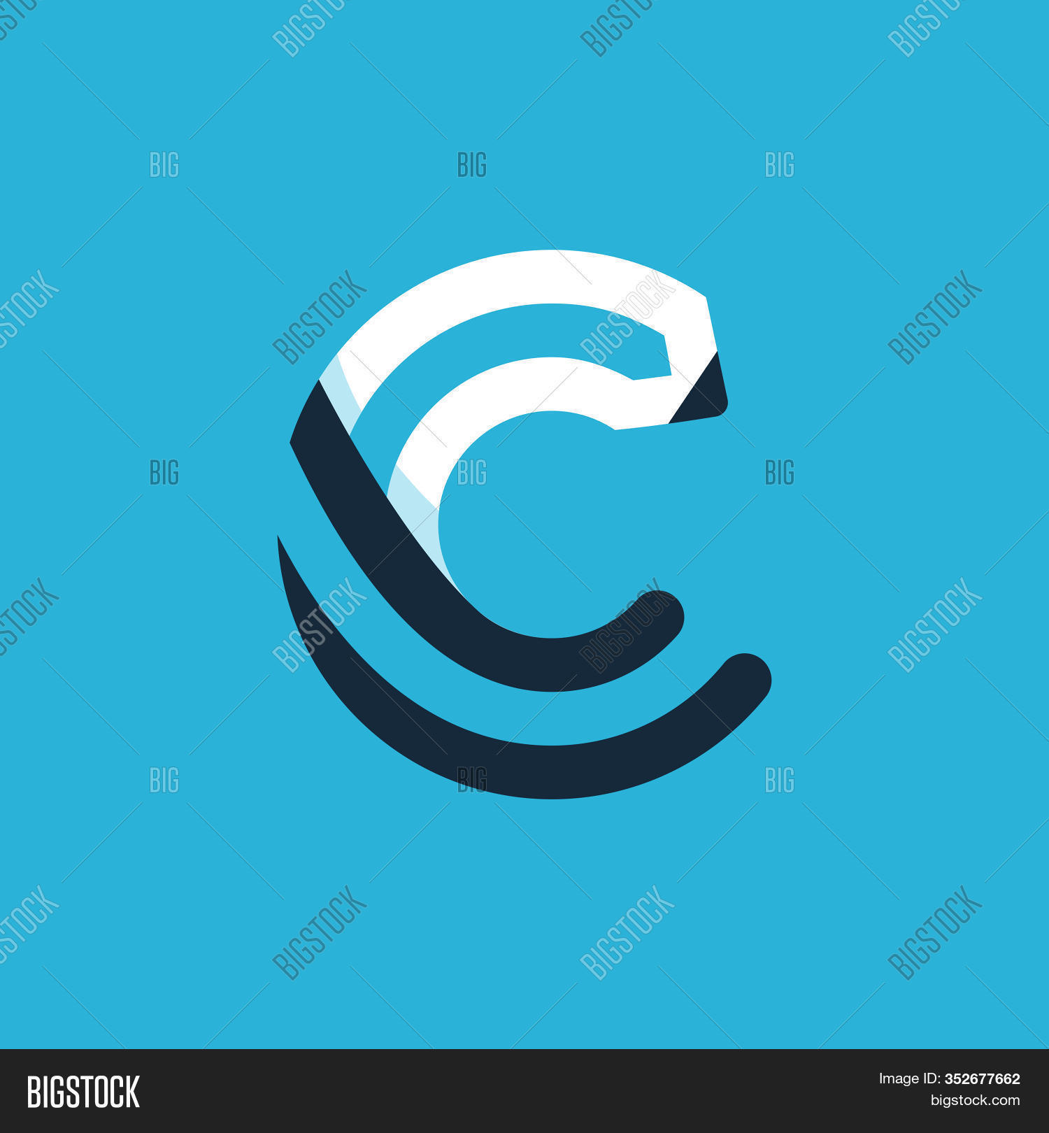 C Letter Logo Formed Vector & Photo (Free Trial) | Bigstock